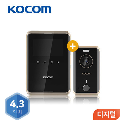 그린홈넷 '코콤 디지털비디오폰 (KCV-436/KC-C71) [4.3인치/디지털/거치형/블랙]'