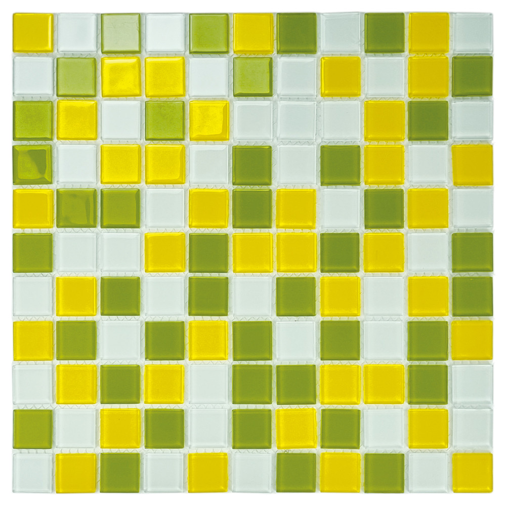 믹스글라스모자이크타일 25mm 옐로우믹스 SL0095동물원 유치원 드레스룸 안방