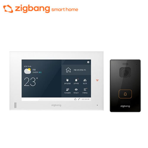 그린홈넷 '직방 월패드(SHT-NA500M/ZK)화이트/10인치/세트상품(터미널보드,아답터,카메라)'